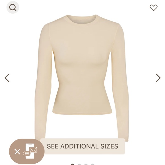 SKIMS | Tops | Skims Fits Everybody Long Sleeve Shirt Top | Poshmark